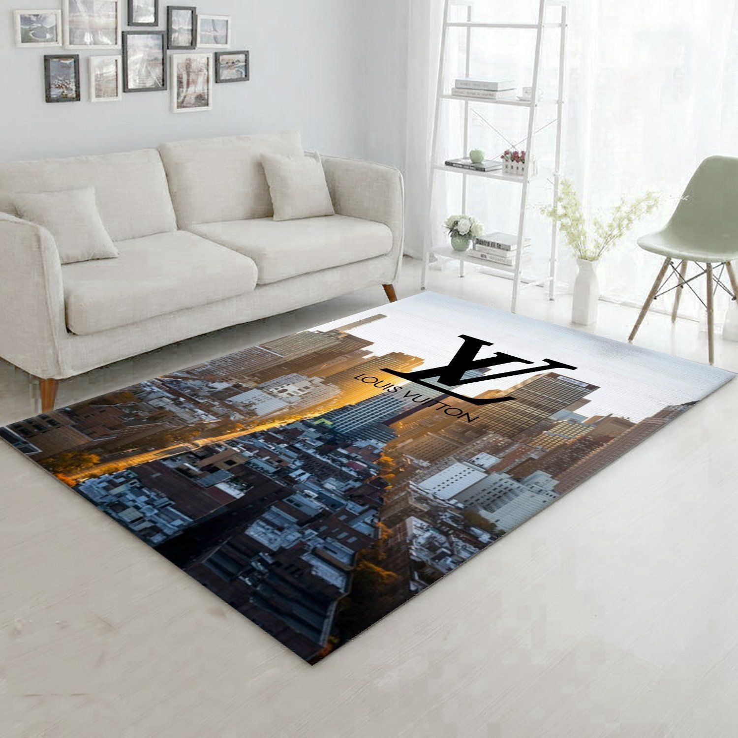 Louis vuitton Louis Vuitton black logo living room carpet | Rosamiss ...