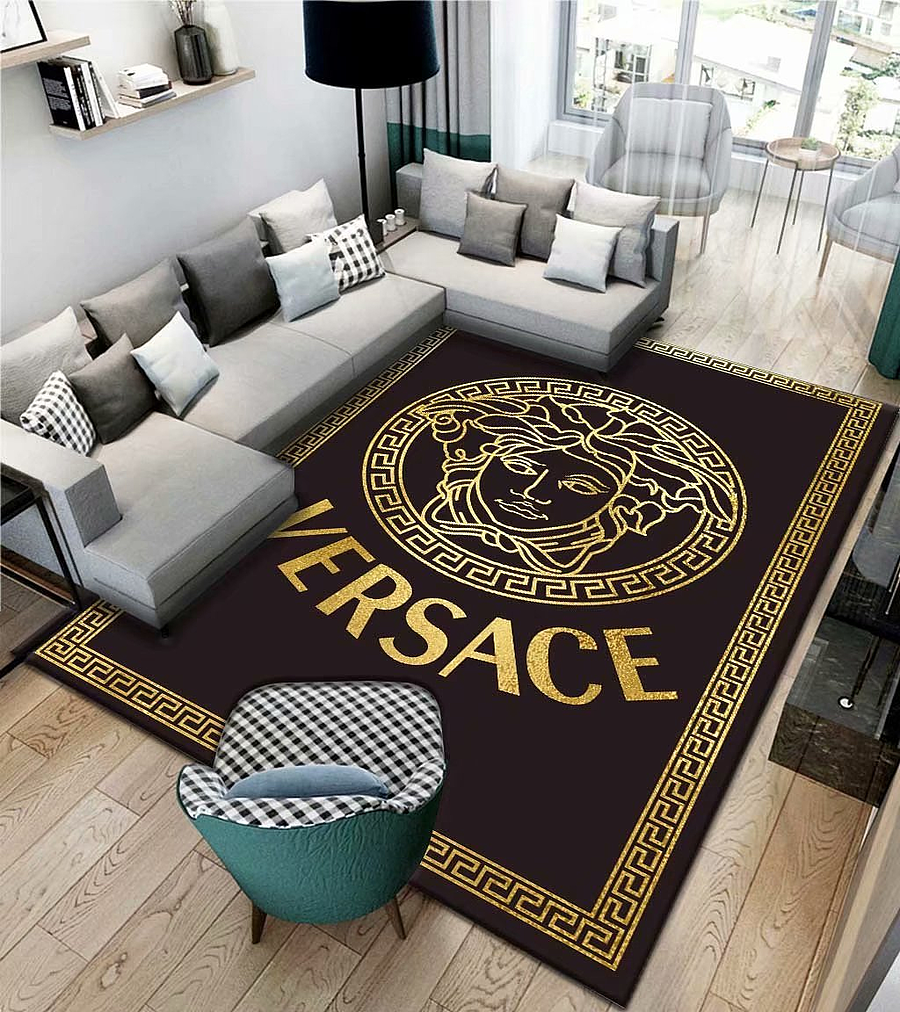 Luxury Gold logo Versace carpet and rug for living room and bedroom ...