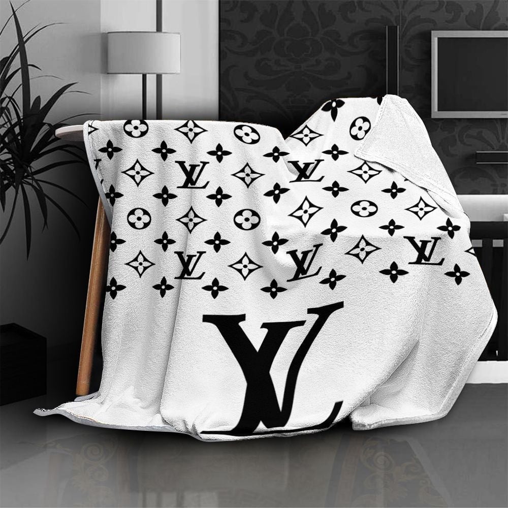 White & Black Louis Vuitton blanket | ROSAMISS STORE – MY luxurious home