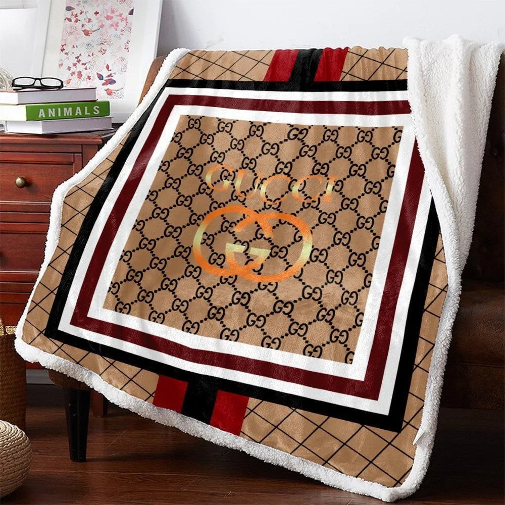 Camel Gucci Blanket | ROSAMISS STORE – MY luxurious home