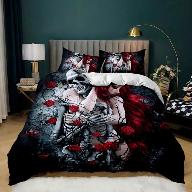 Skeleton Queen Halloween bed set – MY luxurious home