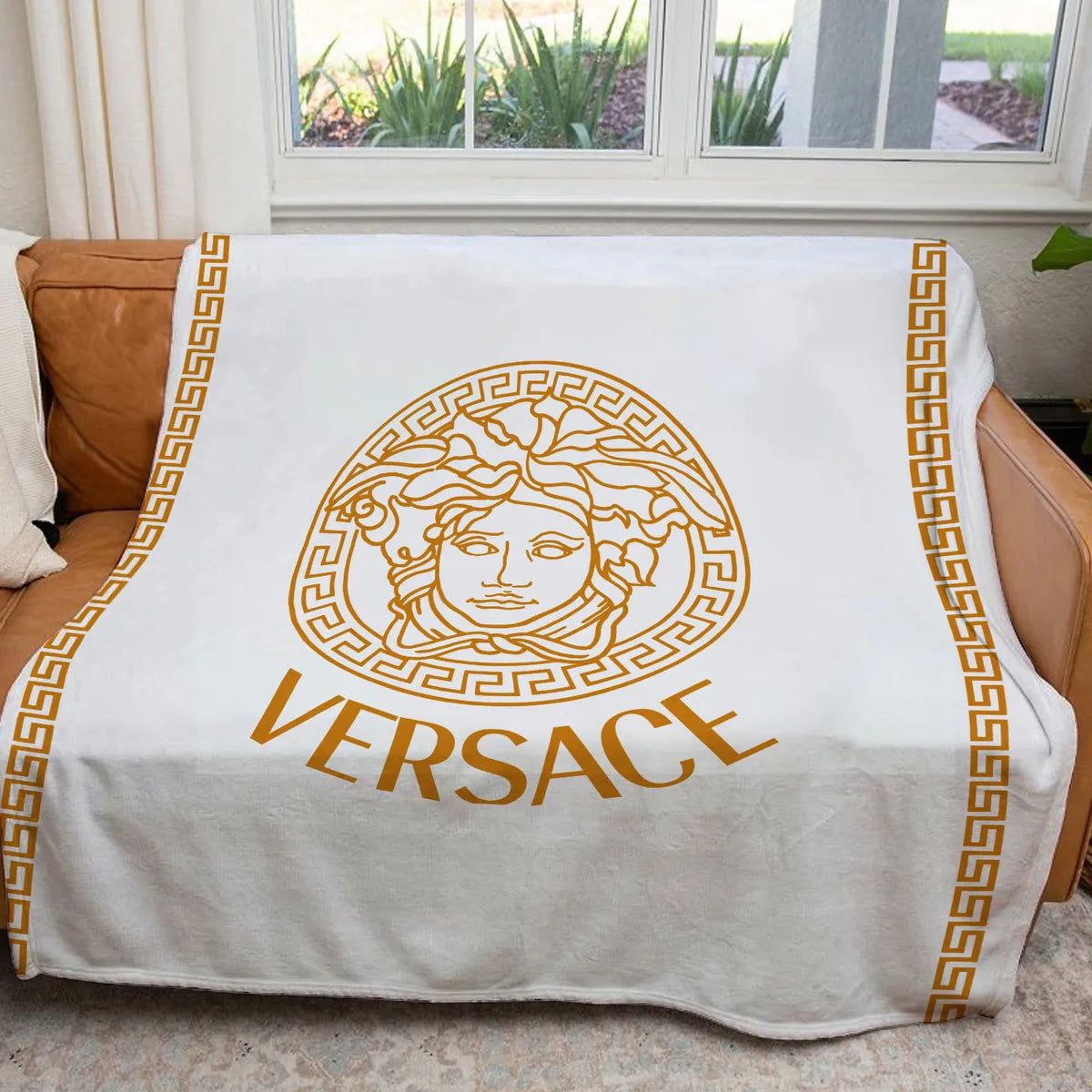 Brown Versace blanket | ROSAMISS STORE – MY luxurious home