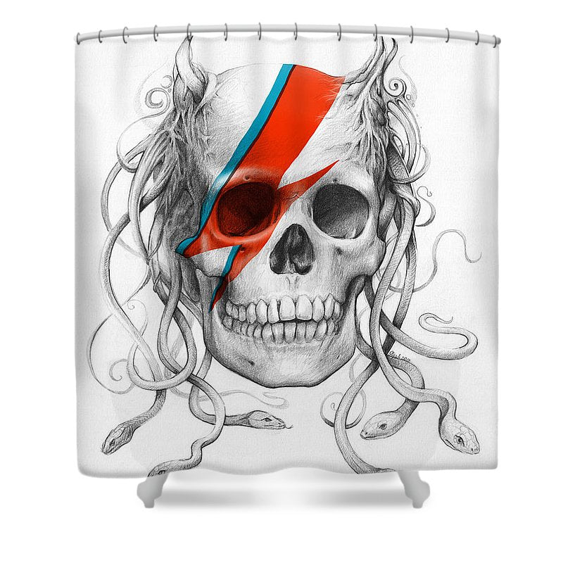 David Bowie Aladdin Sane Medusa Skull Halloween Shower Curtain – MY ...